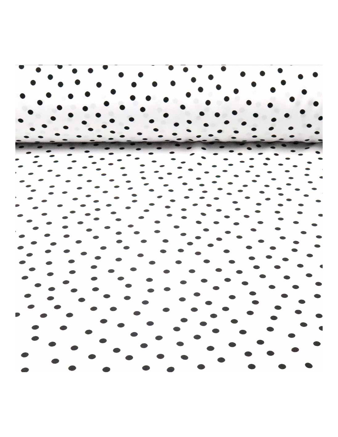 Tela Negra Lunar Blanco Lenteja - Telas de Flamenca - Tejidos