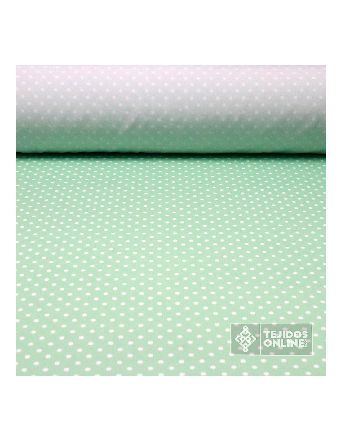 Tela Negra Lunar Blanco Lenteja - Telas de Flamenca - Tejidos